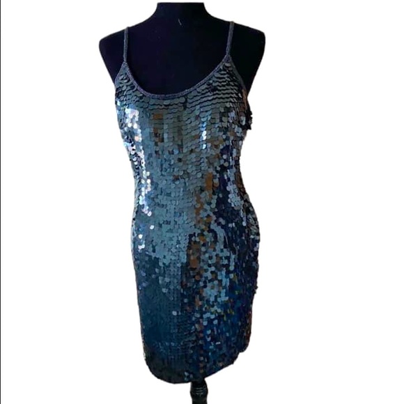 Chaudry | Dresses | Chaudry Black Sequin Mini Holiday Dress | Poshmark